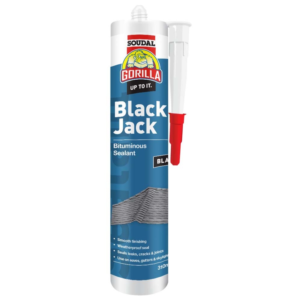 Gorilla BlackJack Bituminous Joint Sealant 310ml Black - Trade Products