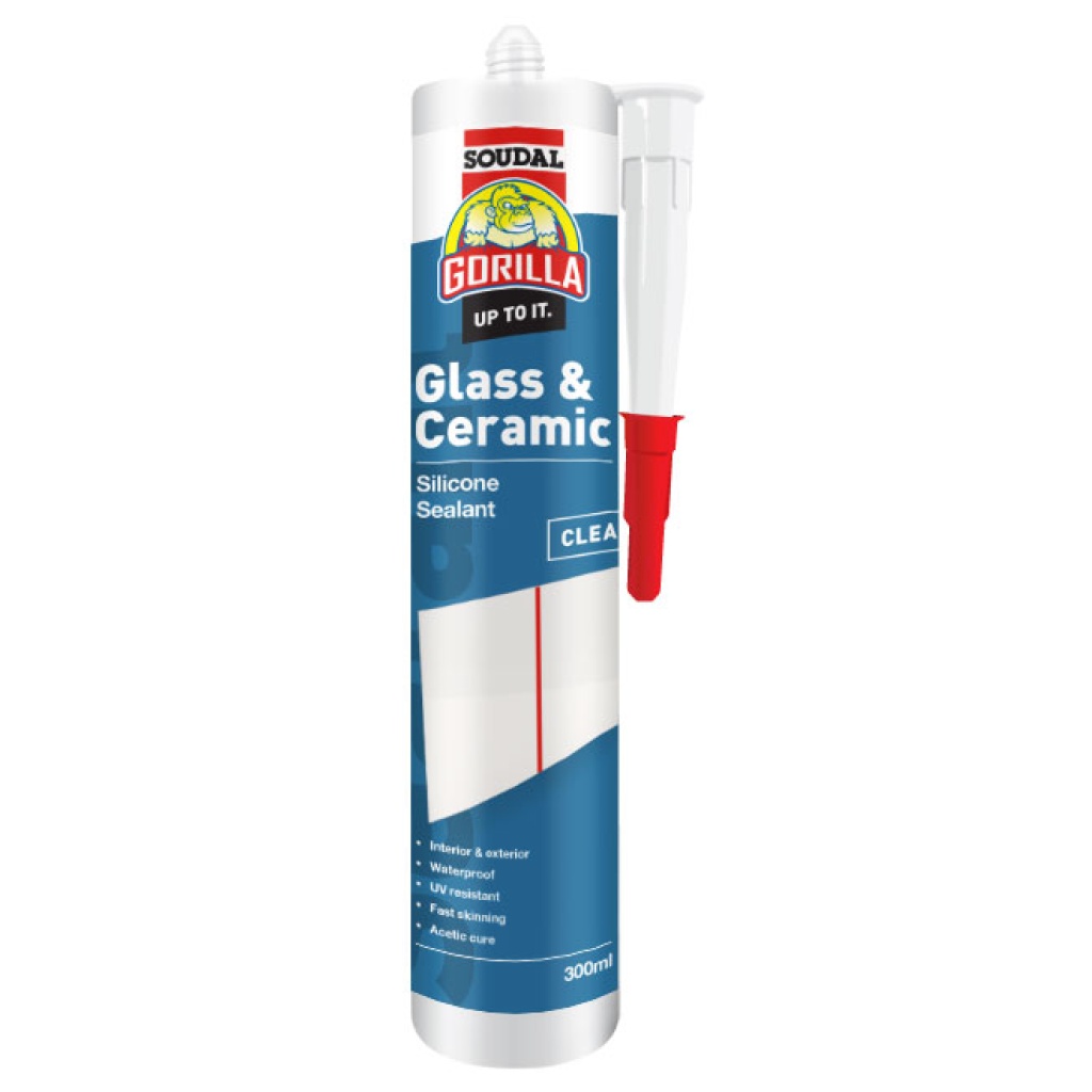 Gorilla Glass & Ceramic Silicone Sealant 300ml Clear - Trade Products