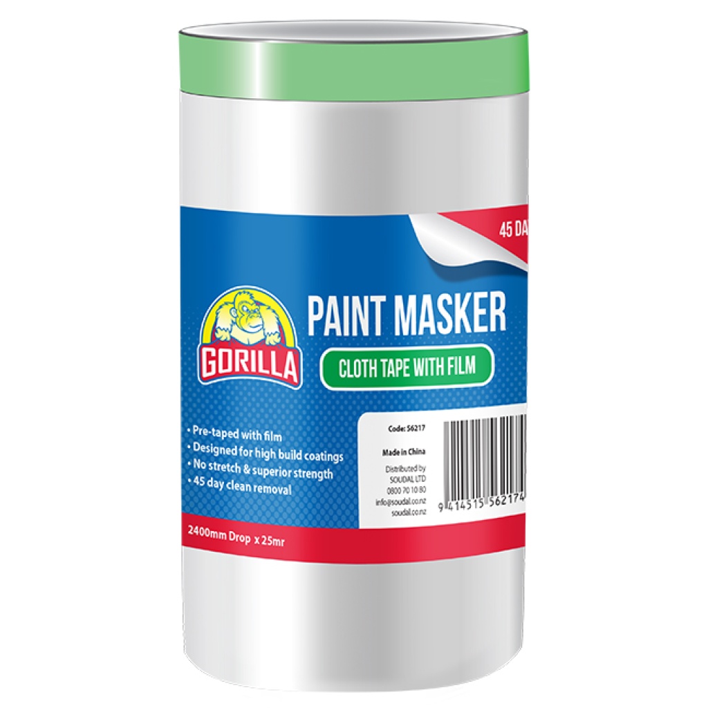 Gorilla Paint Masker Cloth Film 45 Day 2400mm x 25mr - Trade Products